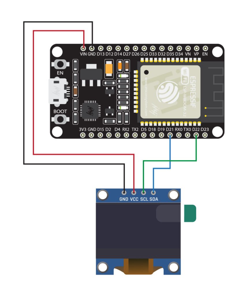 OLED Display Module 0.96" 128 × 64 px IIC SSD1306