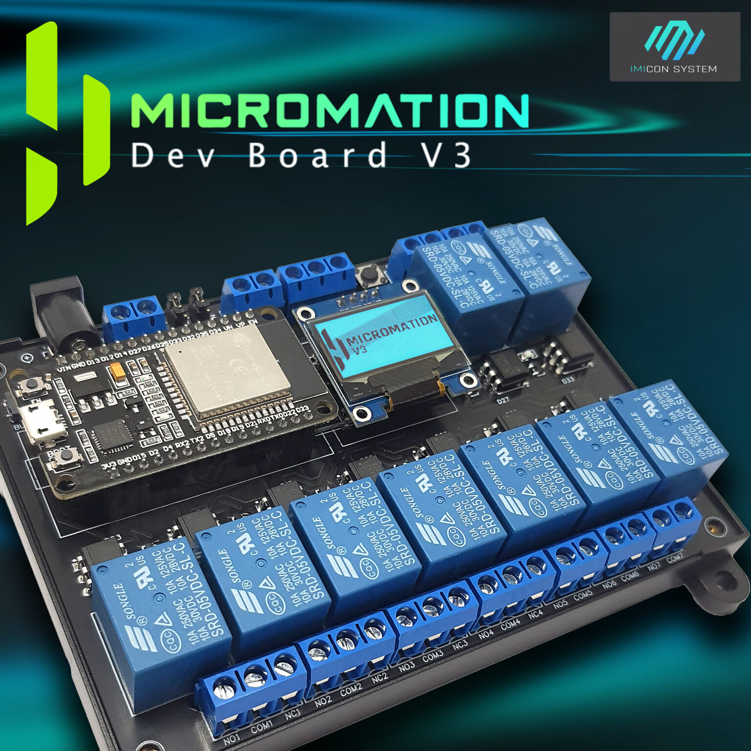 ESP32 | ชุดบอร์ด Micromation Dev Board V3 ESP32 Relay Board 9 Channel ...