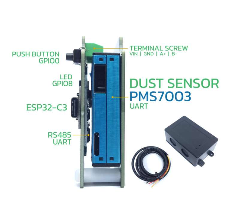 PMS7003 Laser Dust Sensor – วัดฝุ่น PM2.5 ตรวจคุณภาพอากาศ ใช้กับ MCU ...